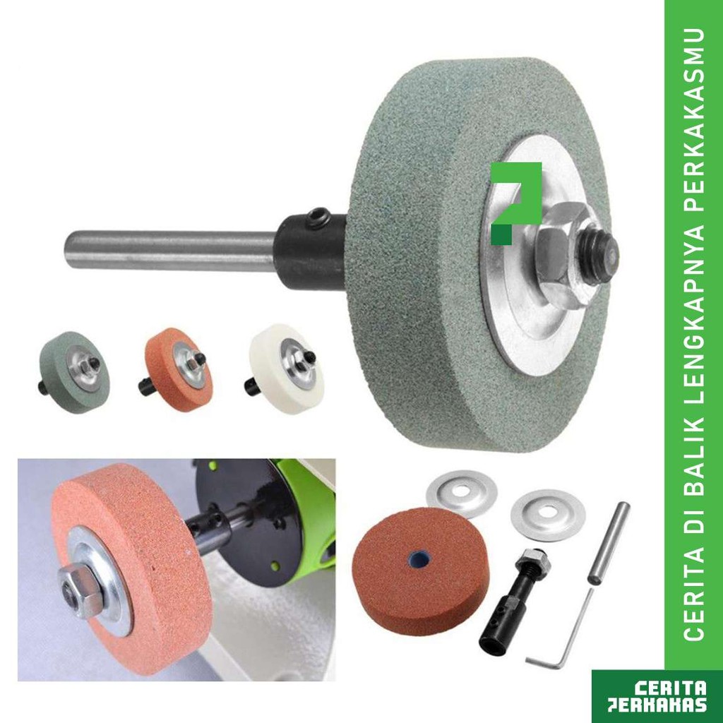 Jual Batu Mata Asah Polish Gerinda CP / Polishing Spindle Adapter Bench ...
