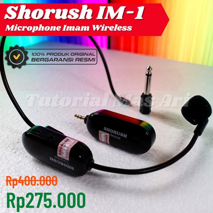 Jual Shorush IM-1 Mikrofon Imam Masjid | Mic Bando Wireless MC | Shopee Indonesia