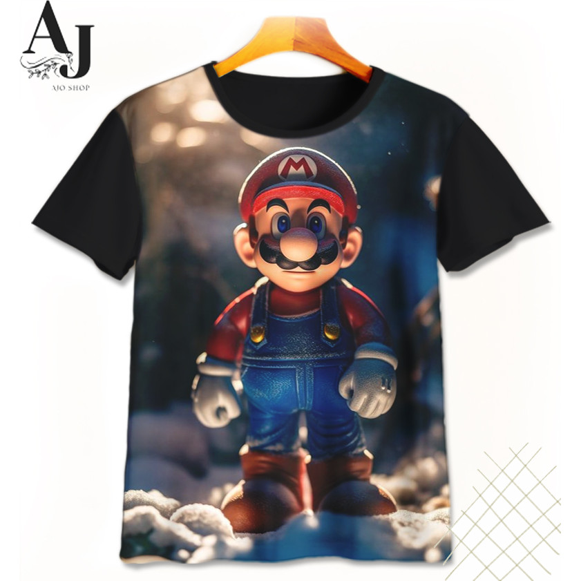 Jual Baju Anak Super Mario Bros Kaos Kartun Game Anime 3D Mb-3-designWD ...