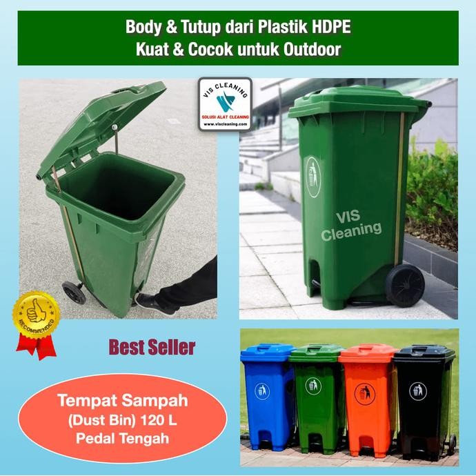Jual Tempat Sampah 120 Liter Dengan Pedal (Plastic Dustbin Sulo) | Shopee Indonesia