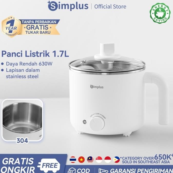 Jual Simplus Panci Listrik 1.7L Ukuran Kecil Multifungsi 2 Mode ...