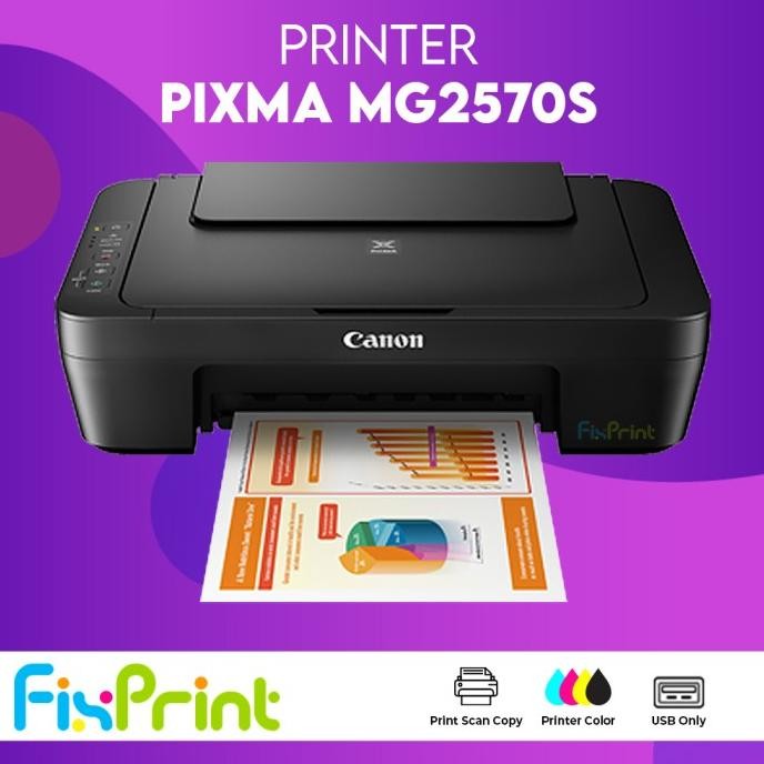 Jual Canon All-In-One Inkjet Printer Mg2570S (A4) Print Scan Copy ...