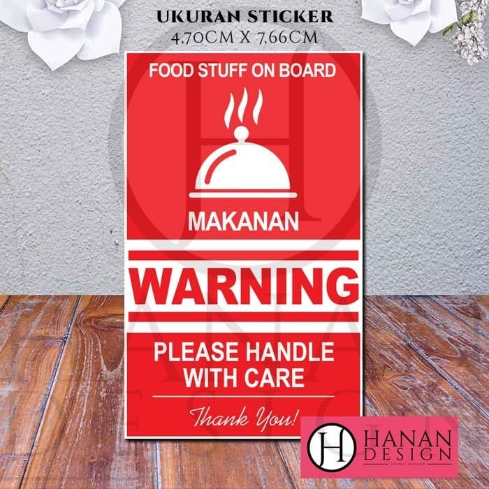 Jual Stiker Fragile Jangan Dibanting Makanan Label Awas Pecah Belah ...
