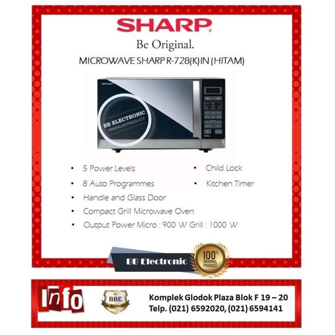 Jual Microwave Sharp R-728(K)In (Hitam) | Shopee Indonesia