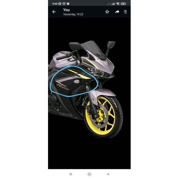 Jual Stiker Sayap Yamaha R25 Silver Sesuai Yg Di Lingkari Barang Langka ...