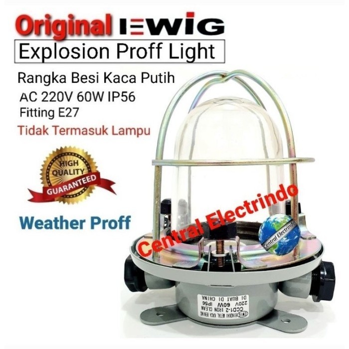Jual Lampu Menara Explosion Proof Light Rangka Besi Kaca Putih ...