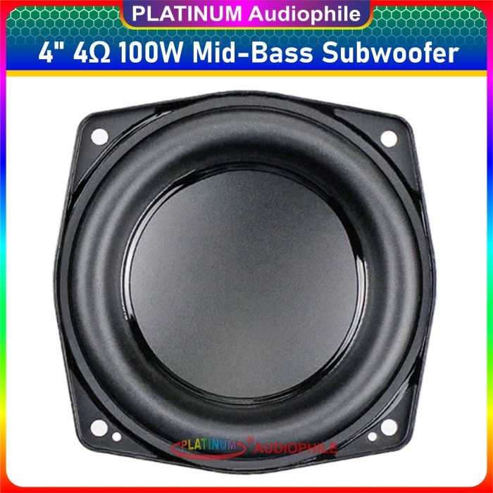 Jual Speaker 4 inch Mid-Bass Woofer Super Bass Subwoofer 4 ohm 40W-100W ...