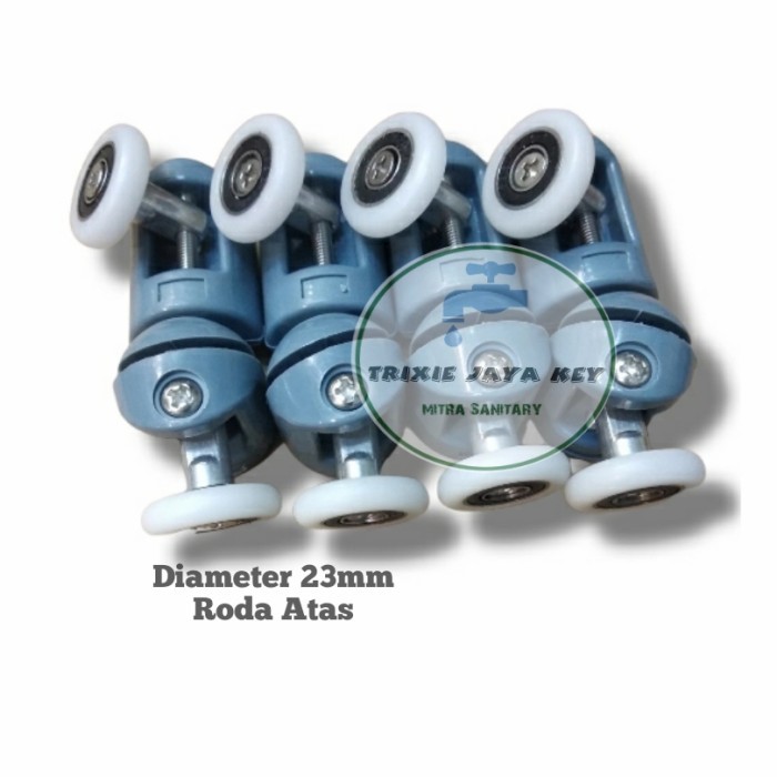 Jual Roda Shower Box 23mm/Roda Jepit sliding Kamar Mandi Bagian Atas ...