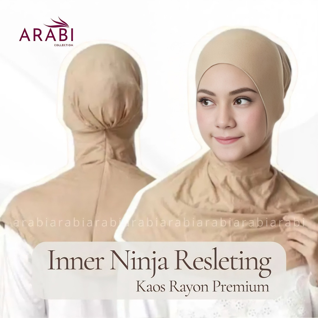 Jual Inner Hijab Resleting Bahan Kaos Rayon Premium Inner Anti Tembem ...
