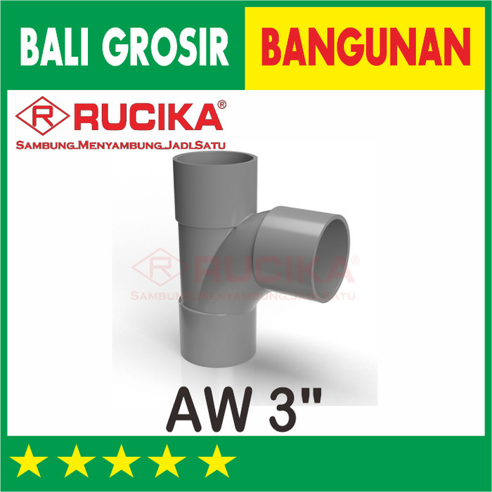 Jual 3" Ty Tee Y 90 Aw Tebal Large Radius Tee Fitting Pipa Pvc Rucika Harga Spesial | Shopee ...