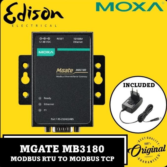 Jual Moxa Mgate Mb3180 1-Port Serial To Ethernet Modbus Gateway Rtu To ...