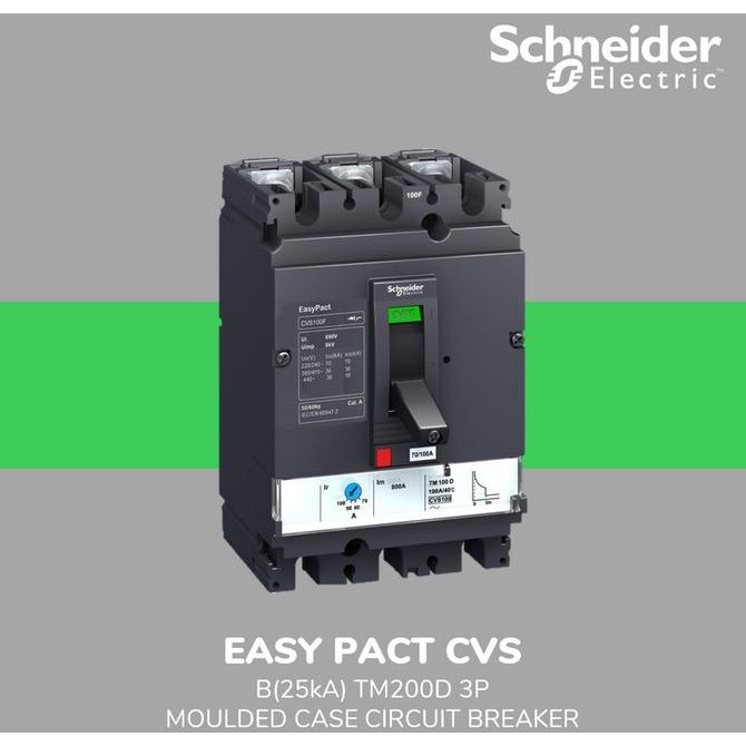 Jual Schneider Compact CVS250B Mccb 200A 3P 25Ka - LV525302 | Shopee ...