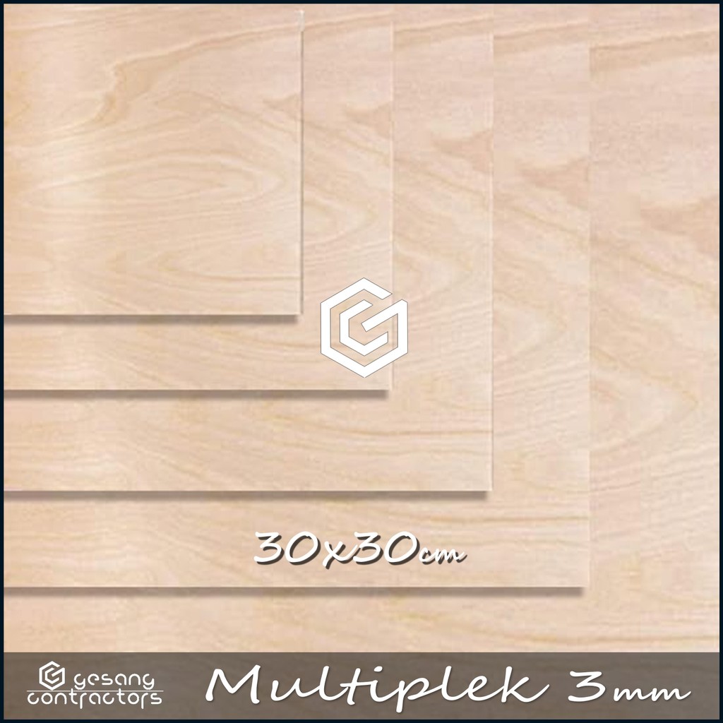Jual Multiplek Triplek 3mm Full Ukuran 30x30 cm ( 3 mm | 30x30cm | 30 x ...