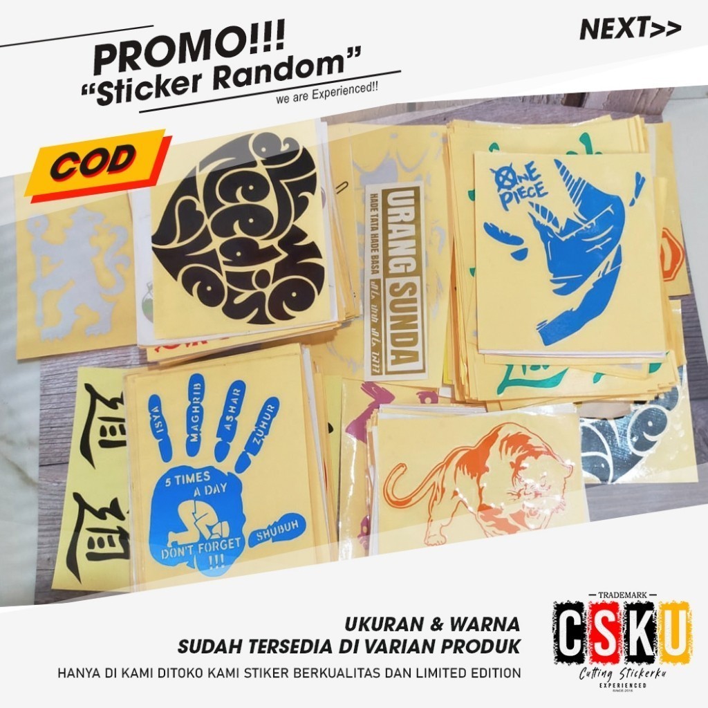 Jual PROMO CUCI GUDANG!!! Cutting Sticker Random Model dan Varian isi 8 ...