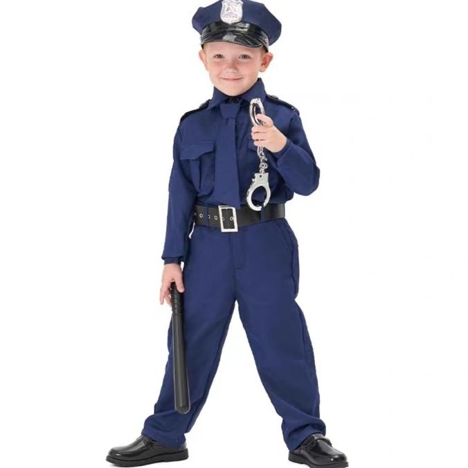 Jual Boy Police Officer Costume Halloween Costume Kostum Anak Polisi ...