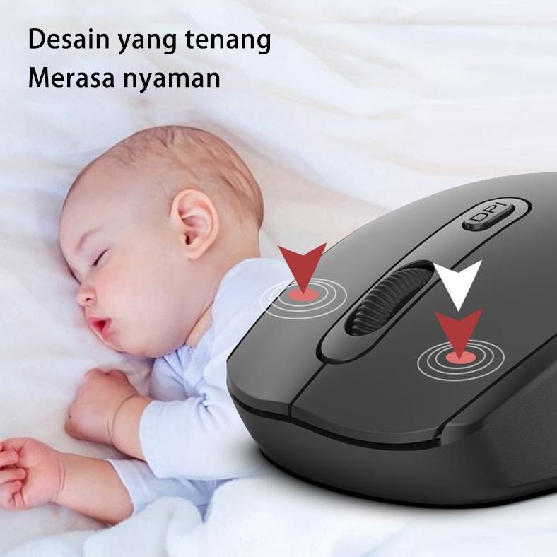 Jual SALE Mouse Wireless 2.4GHz Optical Sensor 1600 dpi Portabel Office Mice untuk Windows Mac ...