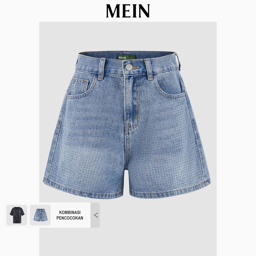 Jual [MEIN TF] [NEW ARRIVAL] GIRL POWER Celana Jeans Pendek Wanita Hot Pants Jeans Denim Korean ...