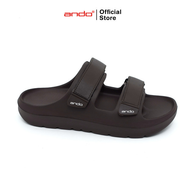 Jual Ando Official Sandal Selop Slip On Gemoy Pria Dewasa - Coklat ...