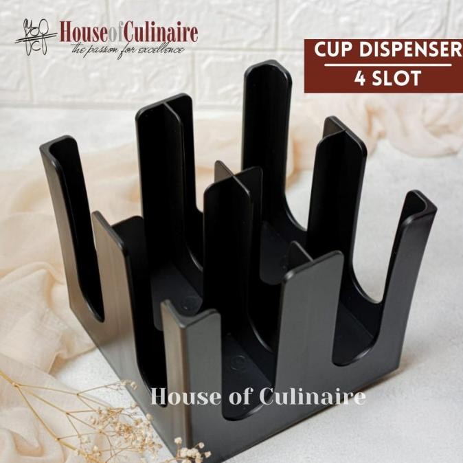 Jual Tempat Gelas Cup Plastik Acrylic Cup Dispenser 4 Slot Bar Caddy ...