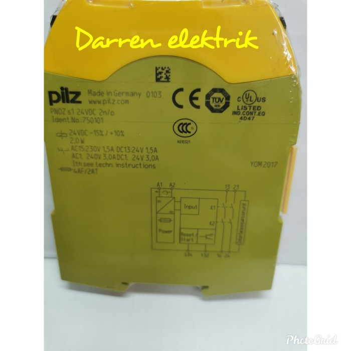 Jual Safety Relay Pilz Pnoz S1. 24Vdc 2N/O No 750101 Genuine | Shopee ...