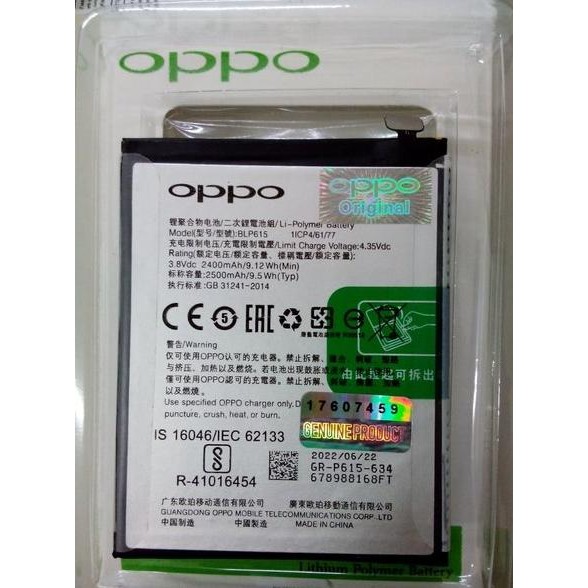 Jual Original 100 Oppo Genuine Batu Batre Battery Baterai Oppo A37F A37 ...