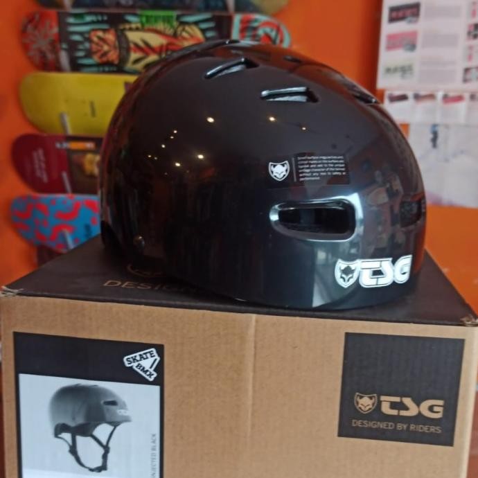 Jual Helmet Tsg Evolution Injected Black / Helm Skate Bmx !! Sale | Shopee Indonesia