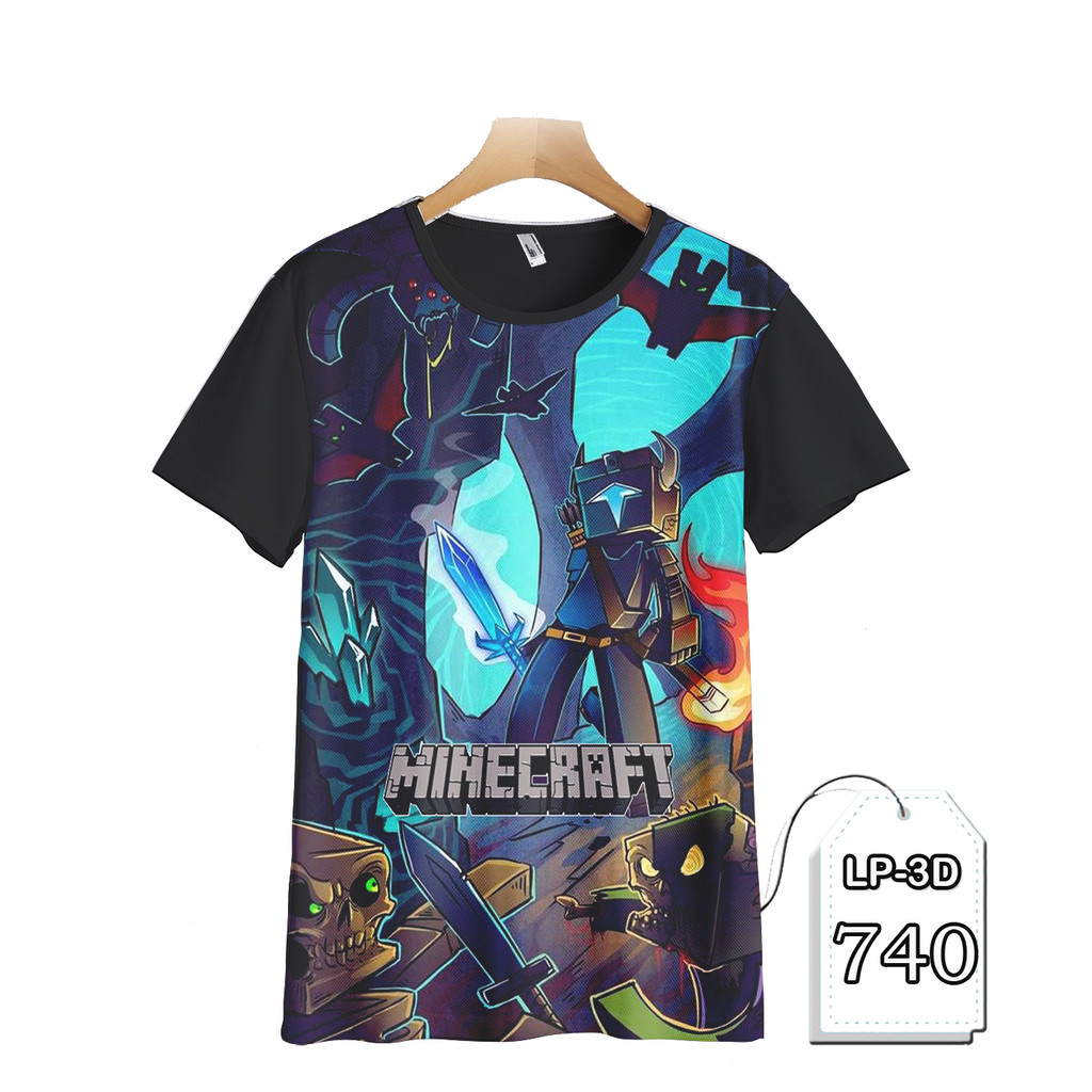 Jual Baju Minecraft Baju Anak dan Dewasa 3D Game Animasi LP3D-740 ...