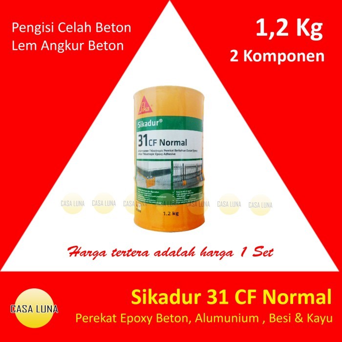 Jual SIKADUR 31 CF NORMAL LEM ANGKUR BETON TAMBAL RETAK EPOXY 1,2KG | Shopee Indonesia