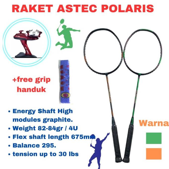 Jual RAKET BADMINTON ASTEC POLARIS 3100&3000 FREE GRIP ORIGINAL DAN ...