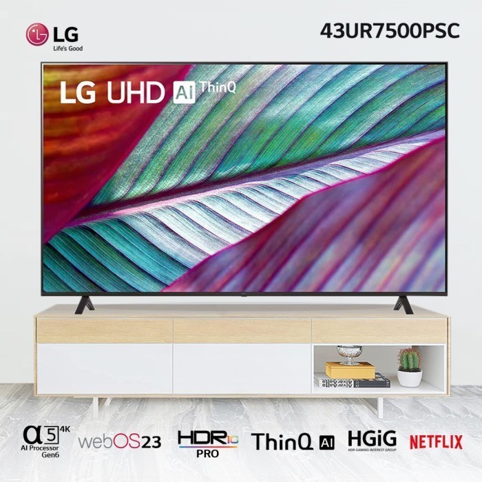 Jual LG 43UR7500 SMART TV UHD 4K 43UR7500PSC THINQ AI 43 INCH | Shopee ...