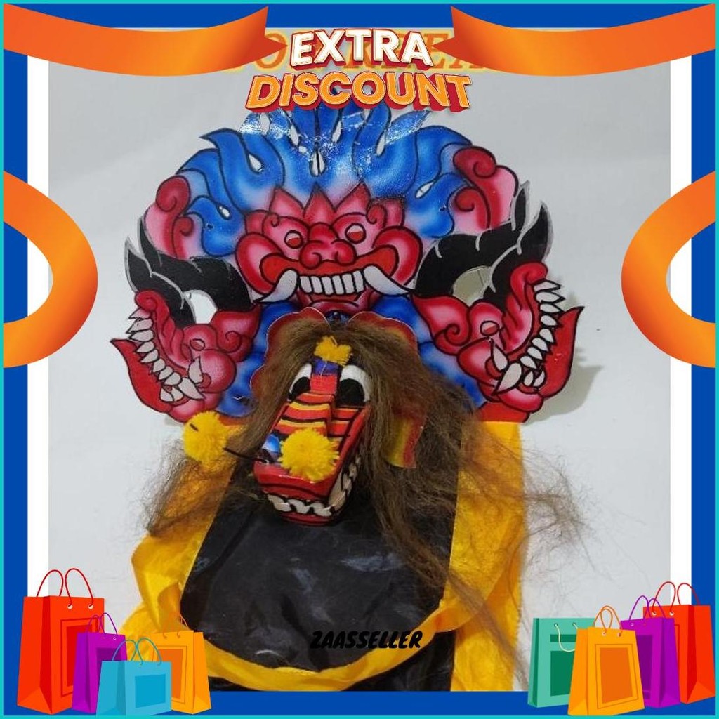 Jual Mainan Anak Topeng Barongan Caplok Caplokan Jaranan Kayu Waru ...