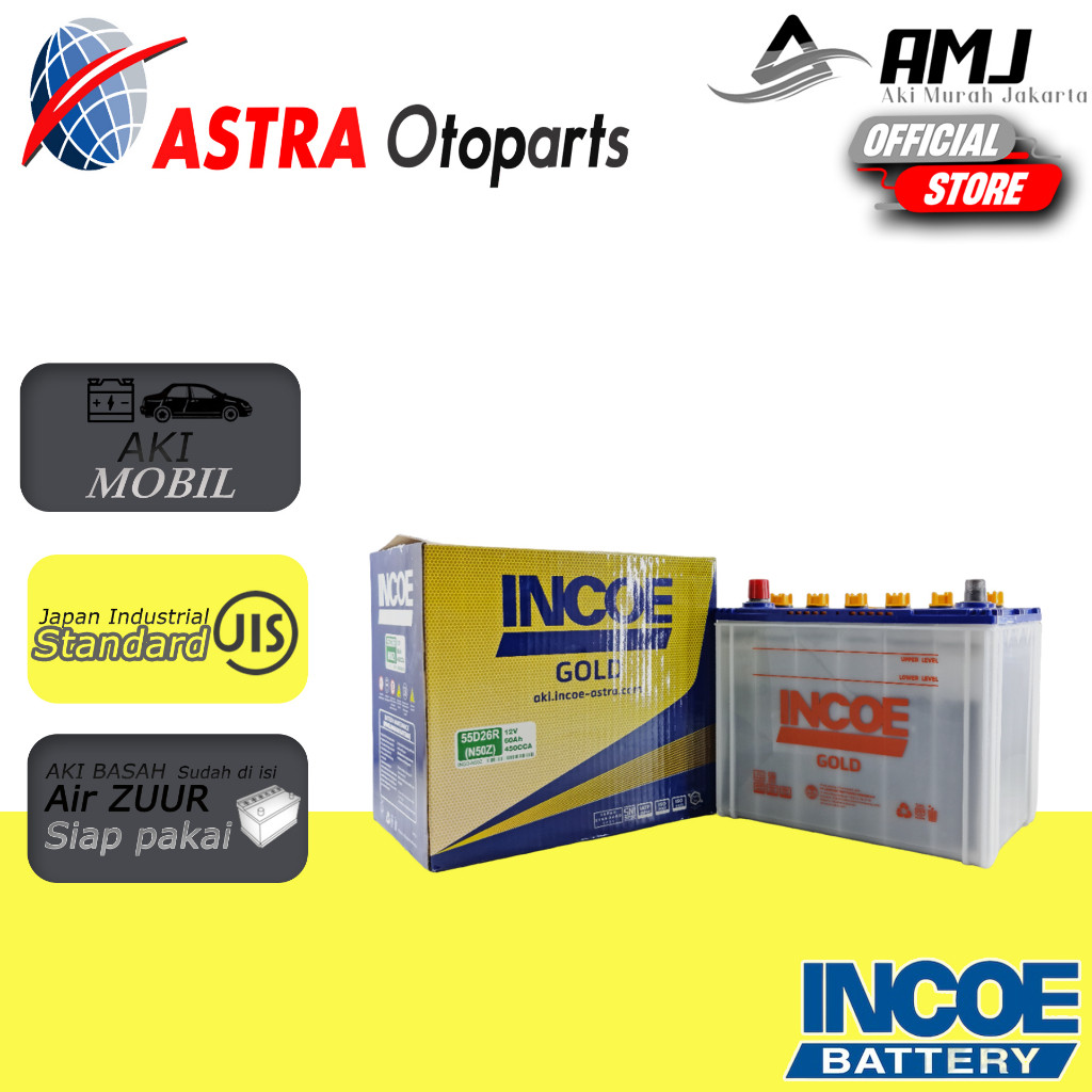 Jual Incoe Gold Astra Aki Basah Mobil Kijang Super N50Z - 60 Ah | Shopee Indonesia
