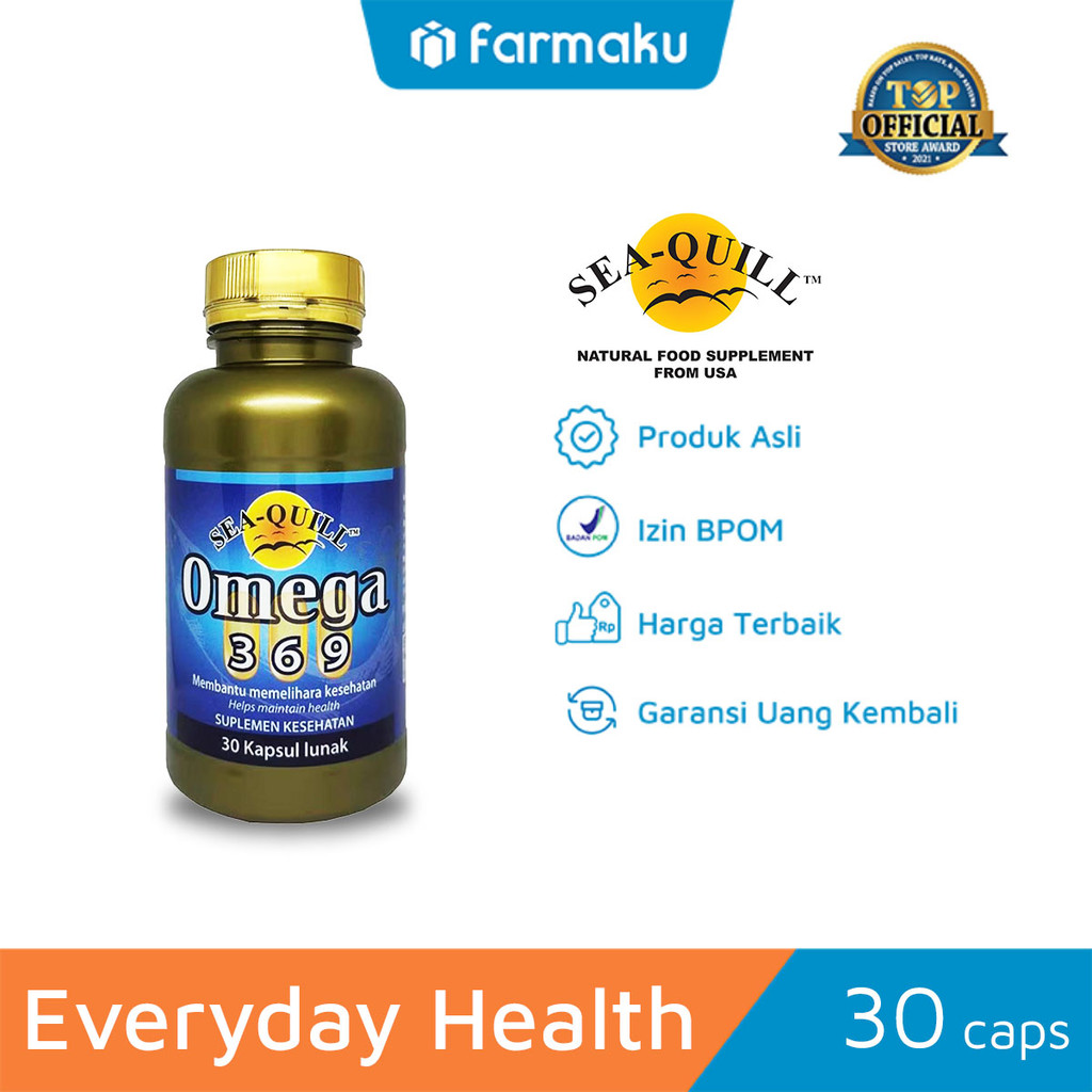 Jual Sea Quill Omega 369 Salmon Fish Oil Isi 30 Kapsul - Suplemen ...
