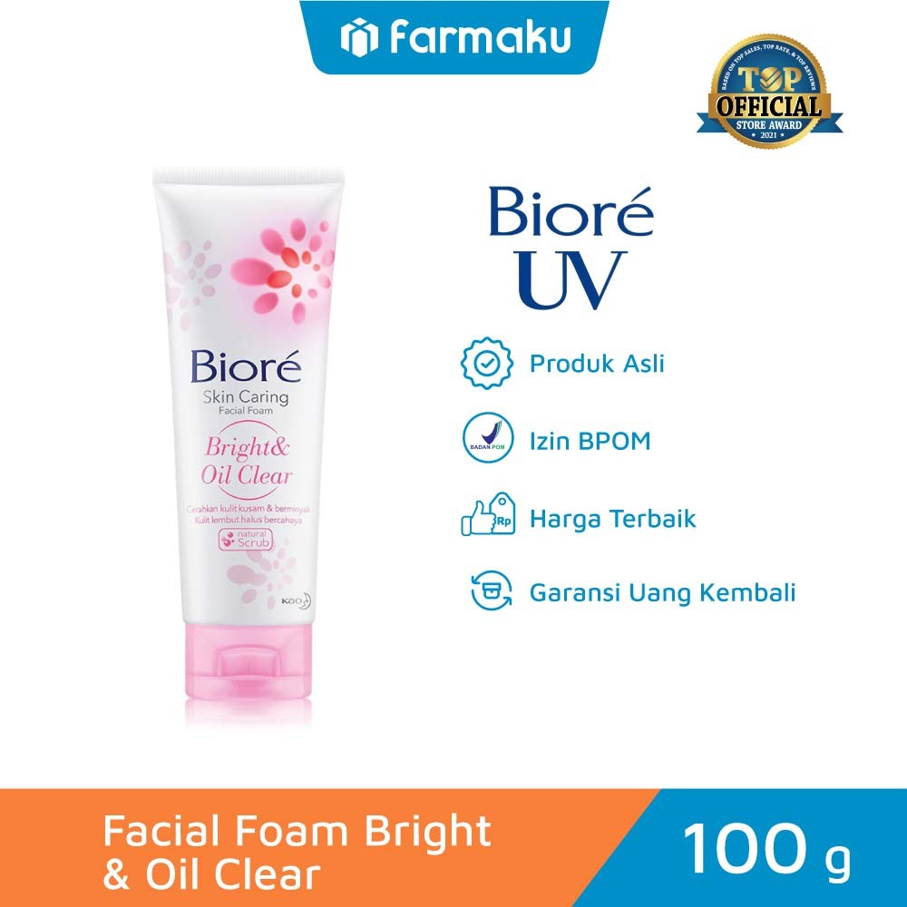 Jual Biore Facial Foam Bright & Oil Clear 100 g | Shopee Indonesia