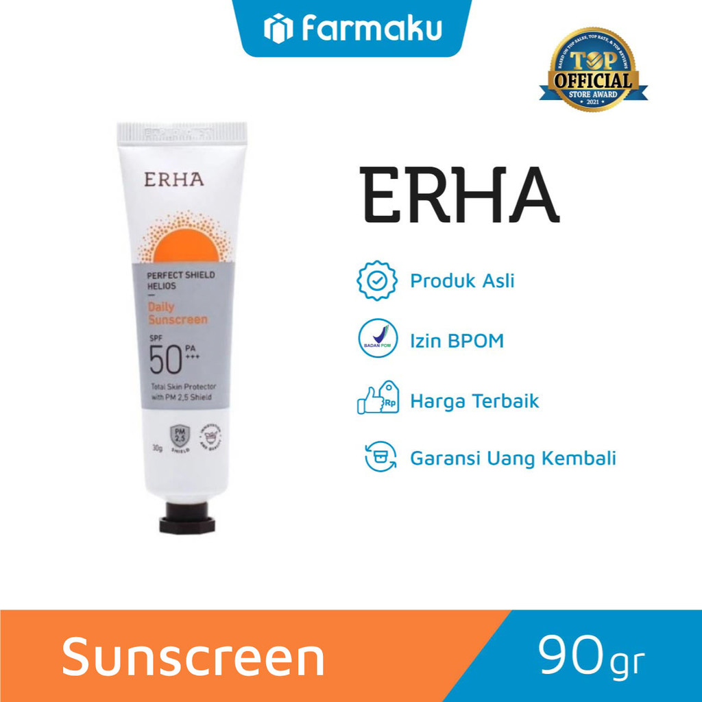 Jual Erha Perfect Shield Helios Daily Sunscreen SPF 50 PA+++ 30 gr | Shopee Indonesia