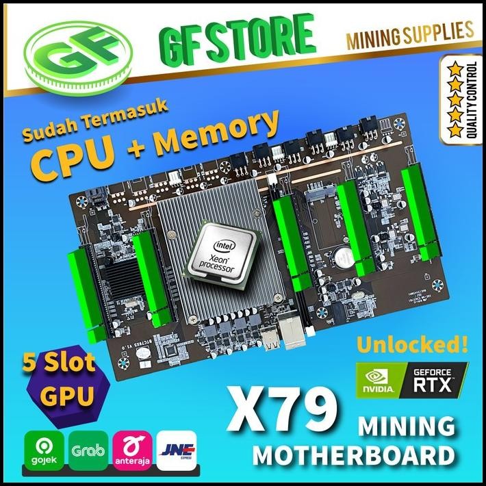 Jual Mining Motherboard X79 - Riserless 5 Gpu For Rtx 3060 Lhr Unlocked ...