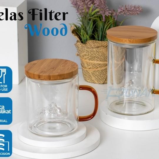 Jual Gelas Kaca Tea Infuser 350Ml Saringan Teh Kaca Filter Glass Tea ...