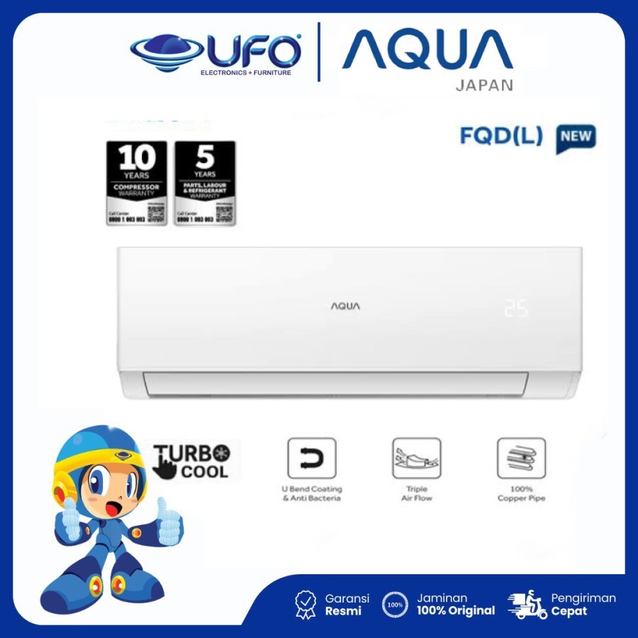 Jual Aqua AC Split Standart 0.5PK AQAKCR05FQAL | Shopee Indonesia