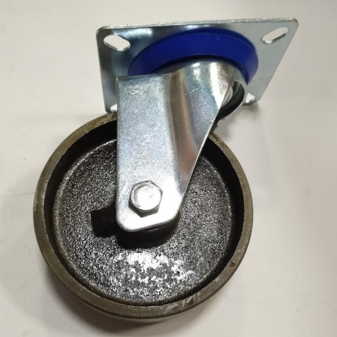 Jual Roda Besi Medium Duty China 4 Inch Plat Hidup !! Ready | Shopee ...