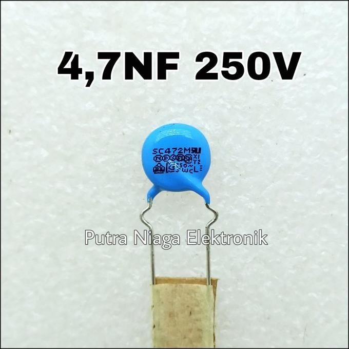 Jual Terbaru Kapasitor 4,7NF 250V 4N7 X1 Y1 Ceramic 4N7NF kode 472 250 ...