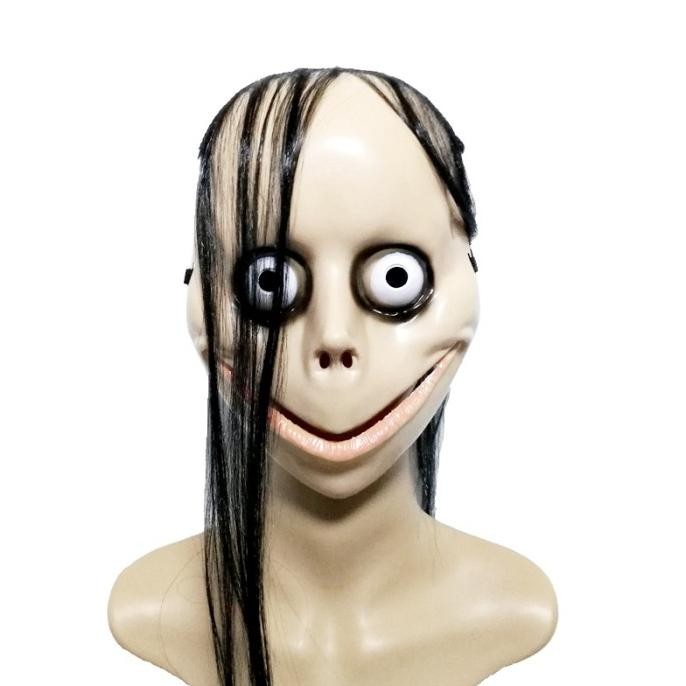 Jual Topeng Hantu Jepang Momo Halloween Scary Ghost Mask Halowen ...