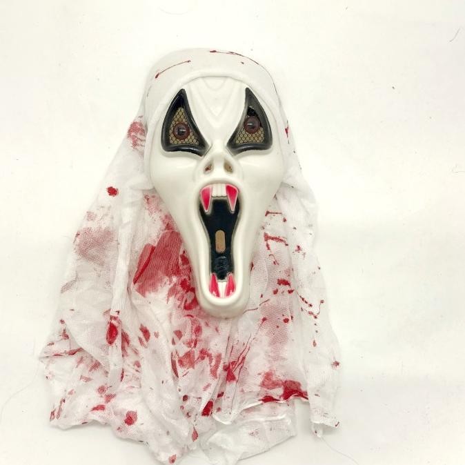 Jual Topeng Witch Putih Party Cosplay Horror Scary Mask Prank Halloween ...