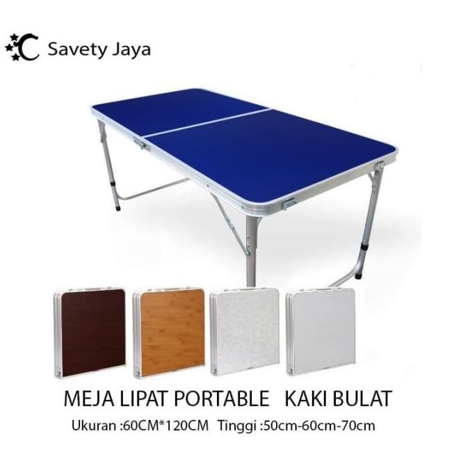 Jual MEJA LIPAT KOPER HPL ALUMINIUM-MEJA LIPAT PORTABLE - KAKI BULAT | Shopee Indonesia
