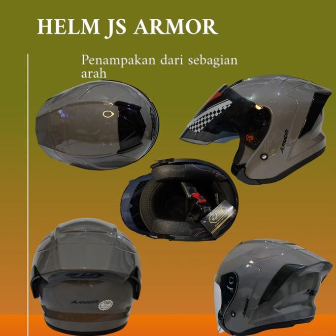 Jual Baru | Helm Js Armor Polos Solid Half Face Sni Yakuza Helmet ...