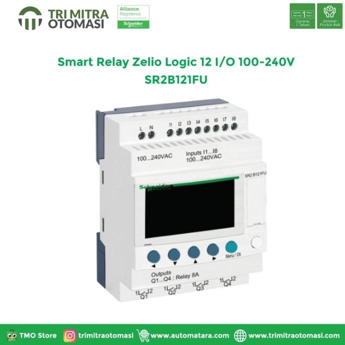 Jual Schneider Smart Relay Zelio Logic 12 I/O 100-240V - SR2B121FU | Shopee Indonesia