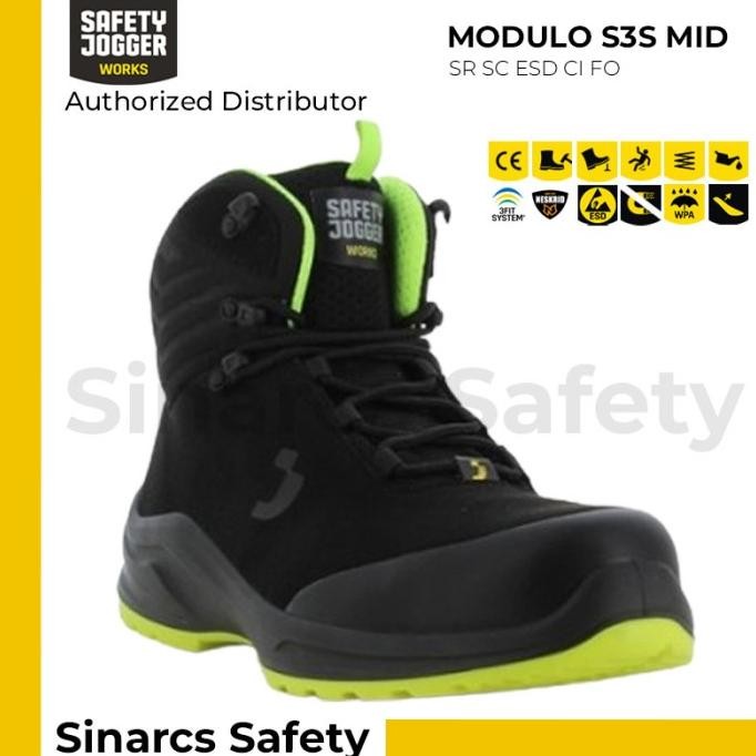 Jual NEW PRODUK SEPATU SAFETY JOGGER MODULO S3S MID - BLACK / HITAM ...