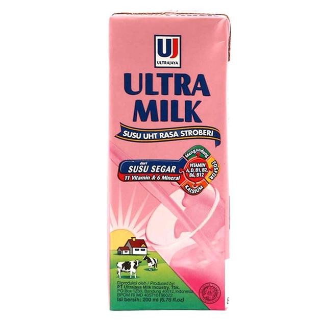 Jual Susu Ultra UHT Strawberry 200 ml | Shopee Indonesia