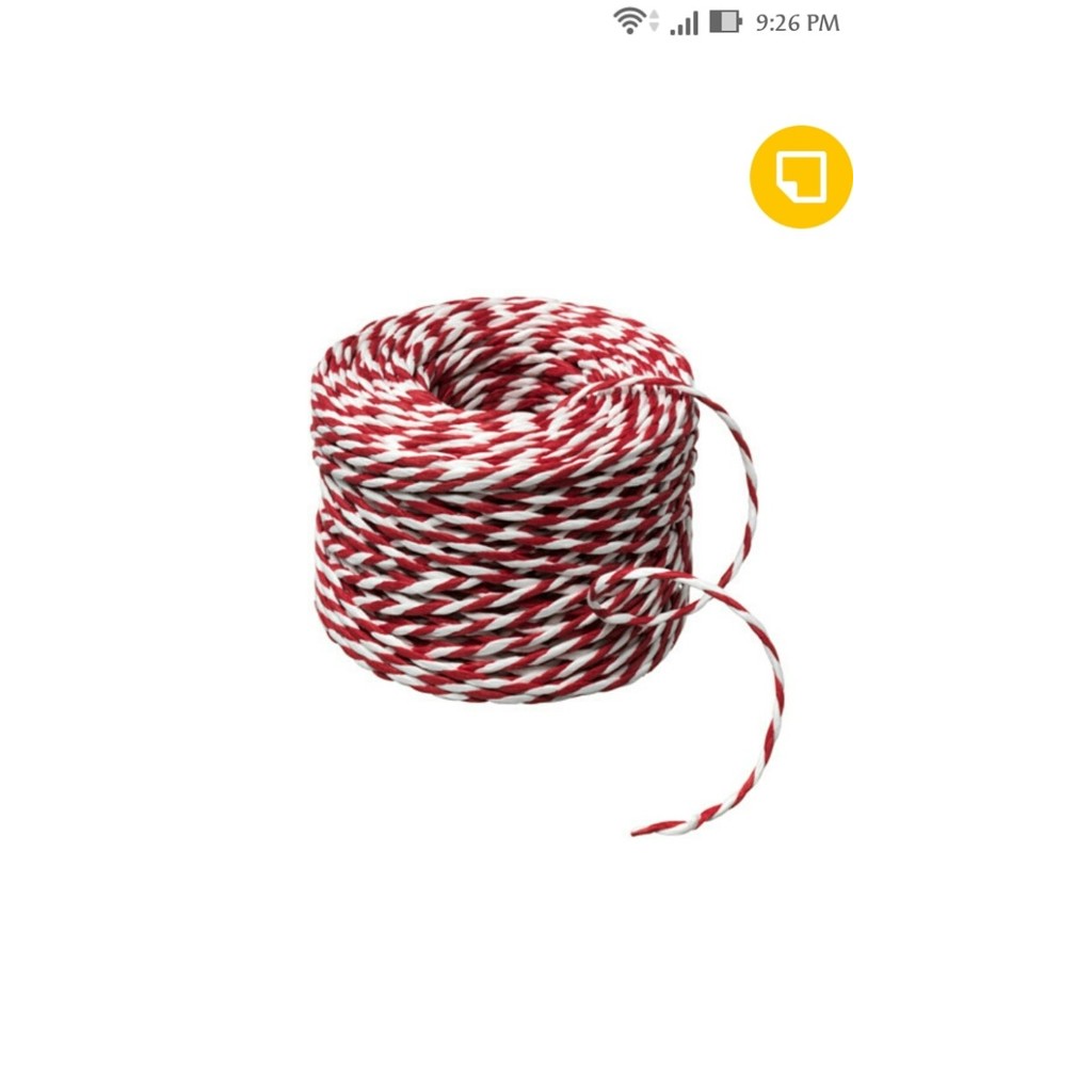Jual Tali Rami Jute String 40m x 1roll Tali Kado 2 Warna Merah Putih ...