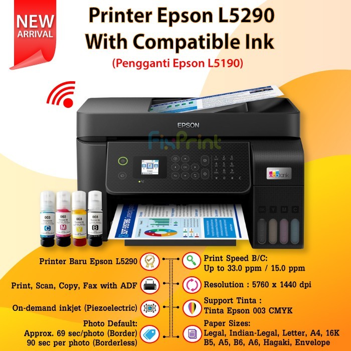 Jual Printer Epson EcoTank L5290 L 5290 All-in One Print Scan Copy WiFi ...