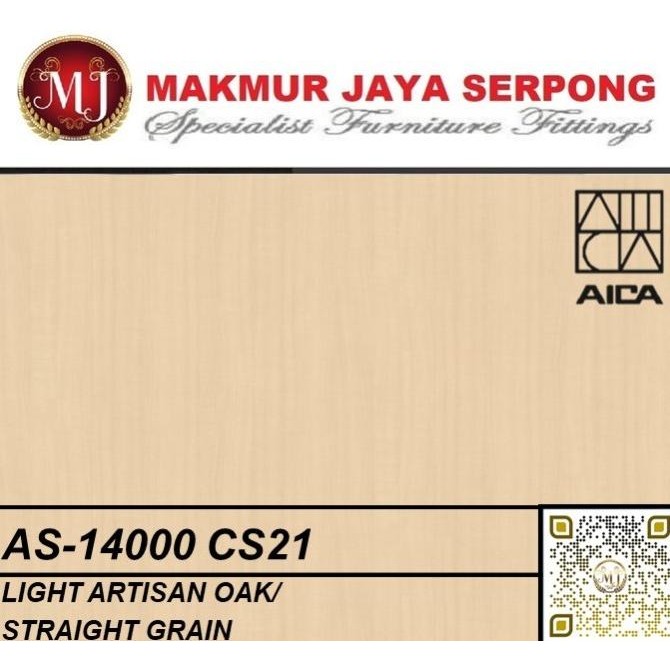 Jual Hpl Aica As 14000 Cs21 - Light Artisan Oak I Woodgrain | Shopee ...